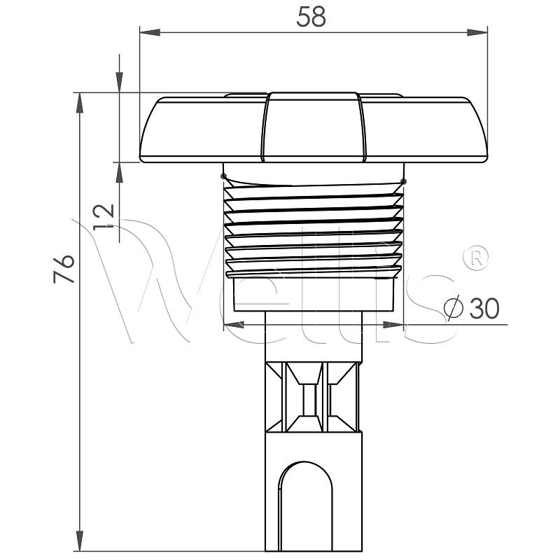 Jet 2" - transparent 1 Hole transparent V3 Wellis | Wellisparts