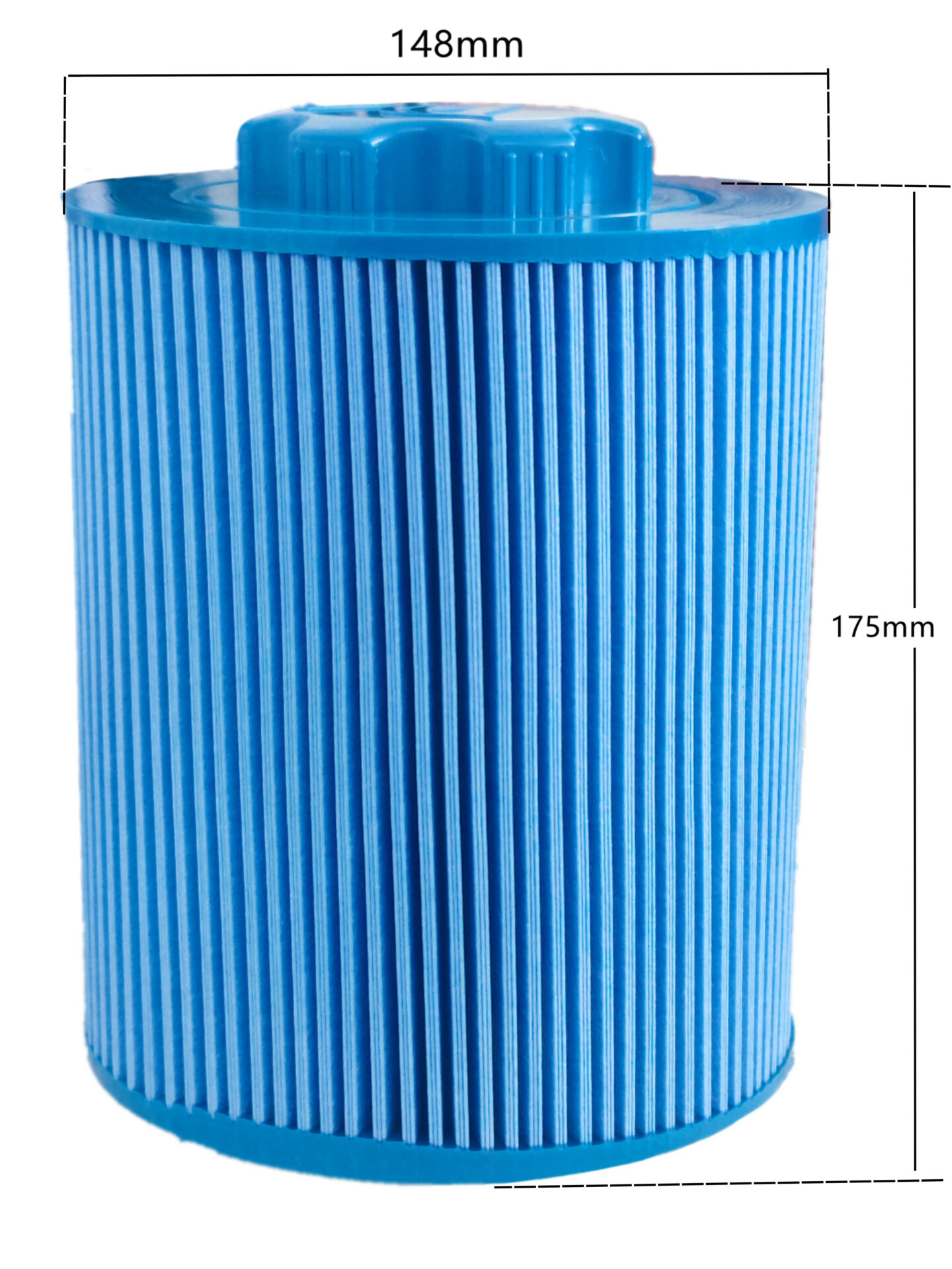 Spa Filter - 175 × 152 - Wellis Antimicrobial blue (coarse thread)
